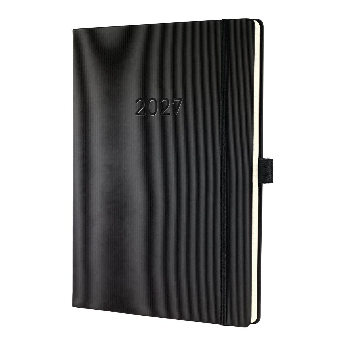 Weekly planner Conceptum 2027, A4+, hardcover, black | SIGEL